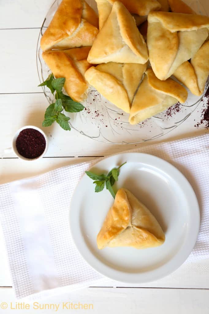 Spinach Pastries (Fatayer Sabanekh) - Little Sunny Kitchen