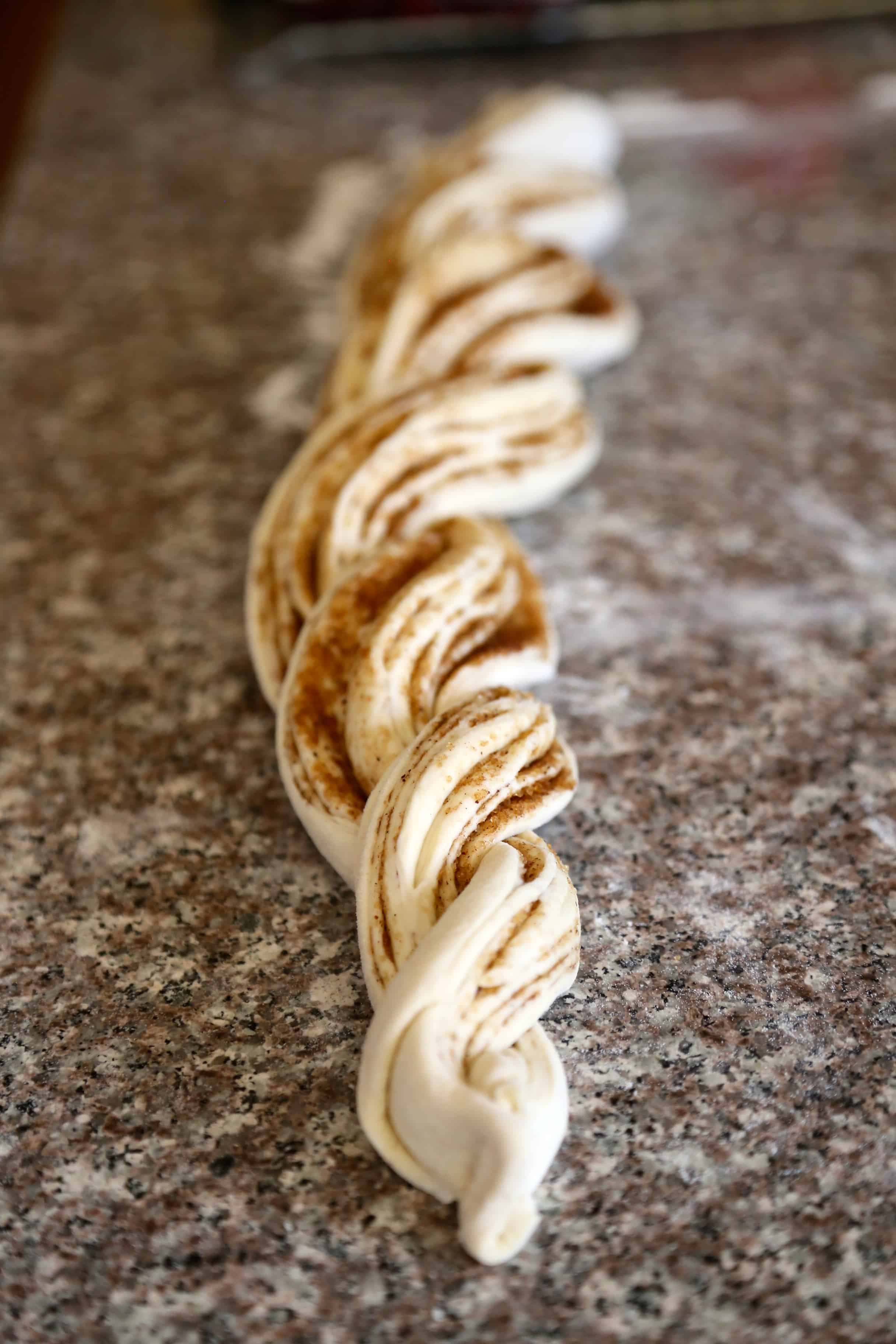 Russian Rose Bread (Braided Cinnamon Wreath) - Little Sunny Kitchen