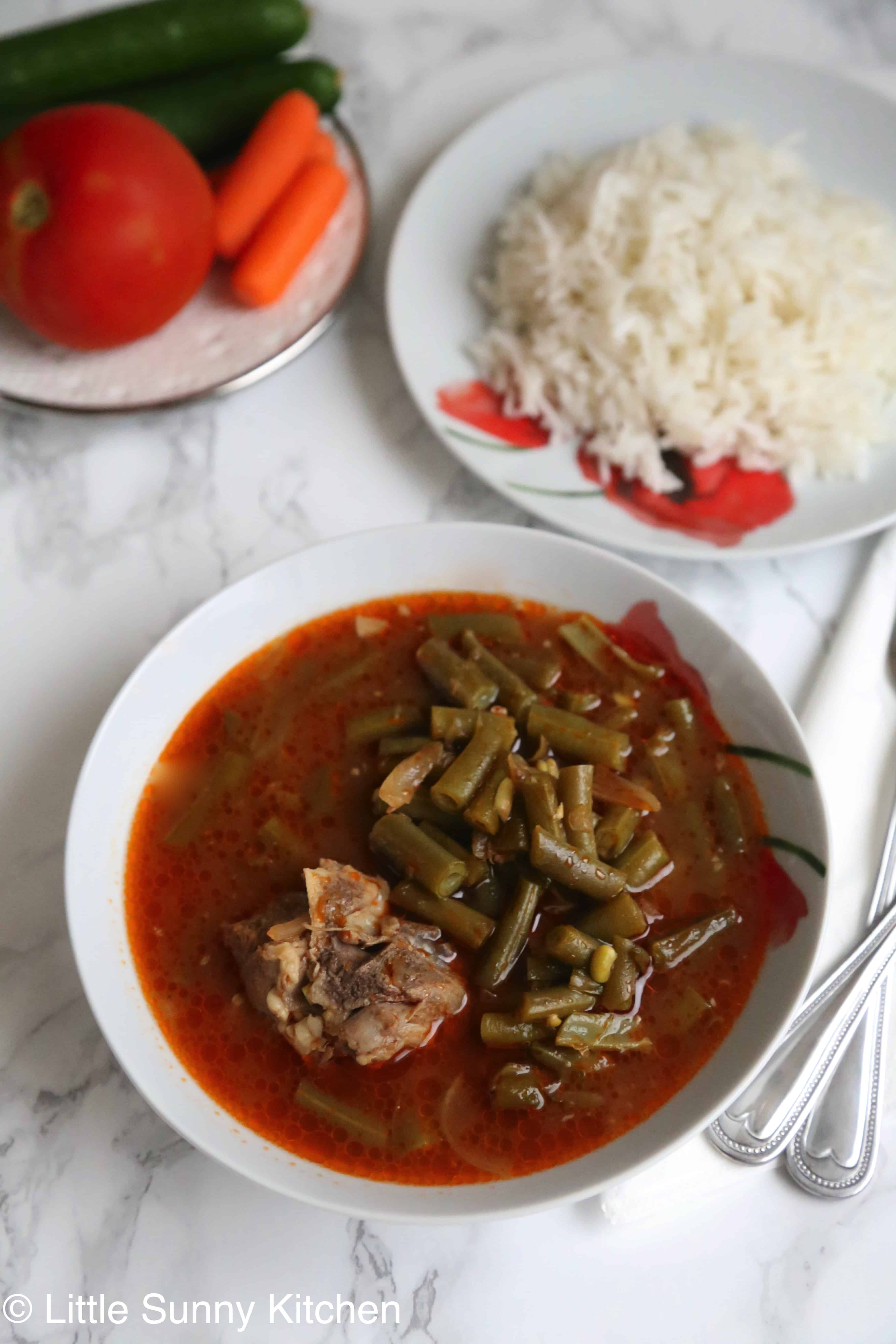 Middle Eastern Green Beans - Little Sunny Kitchen