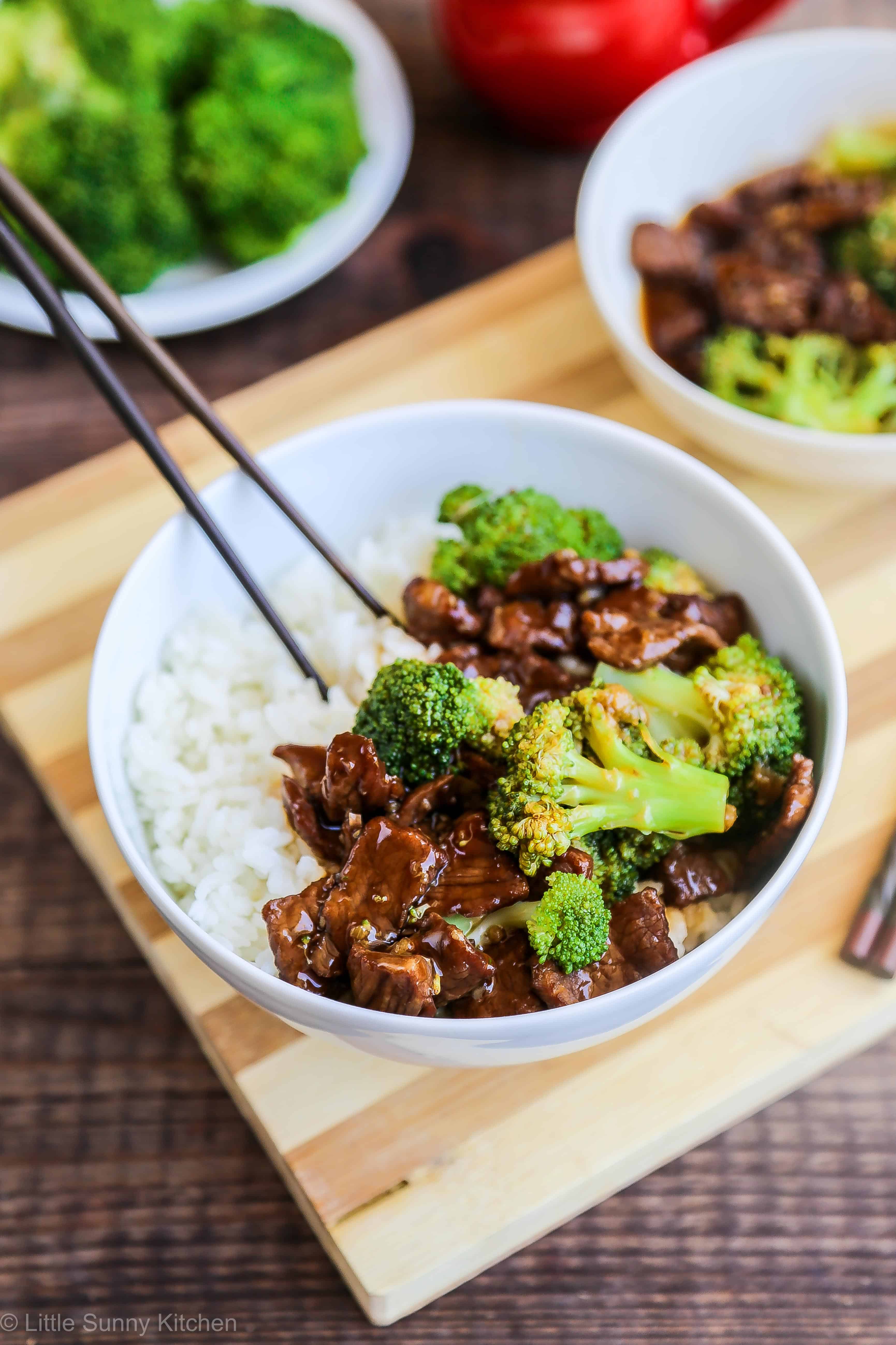 Slow Cooker Beef & Broccoli - Little Sunny Kitchen